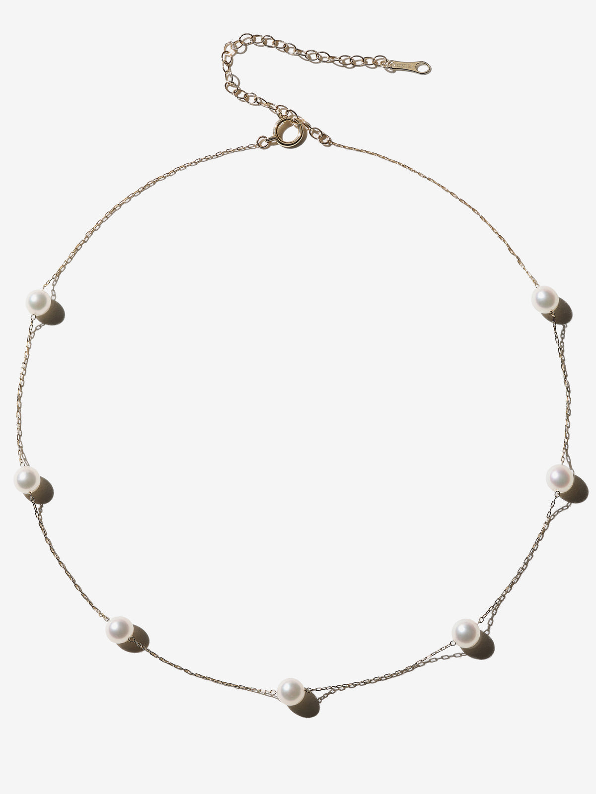 Sea of Beauty. 14kt Gold Large Floating Pearl Necklace